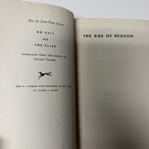 The Age Of Reason by Jean-Paul Sartre first edition / second printing ...