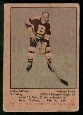 1951-52 Parkhurst #30 Adam Brown GD/VG | eBay