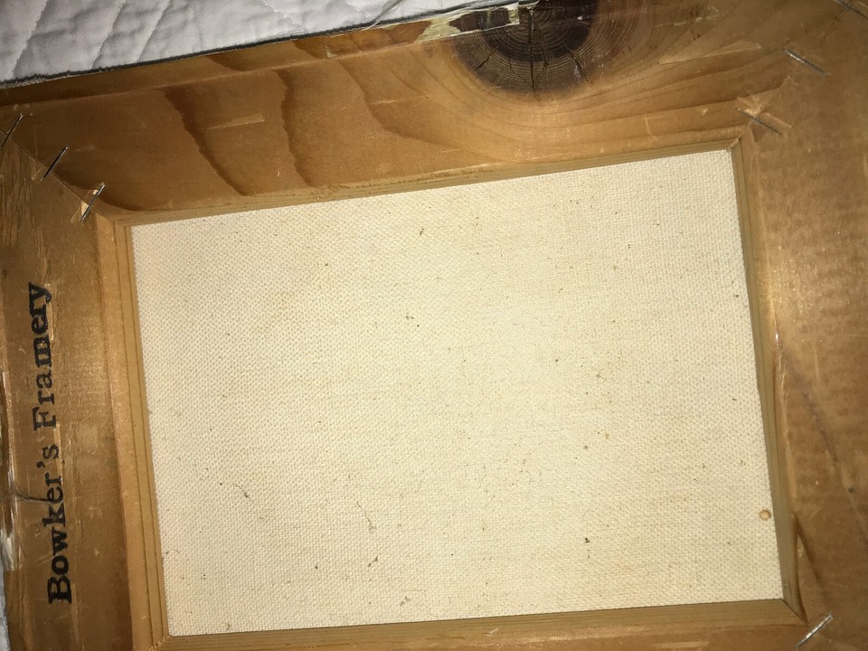 VINTAGE mountain landscape hand painted original oil PAINTING by H ...