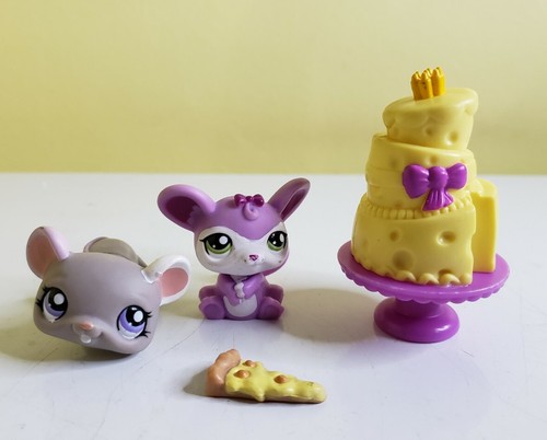 LPS Littlest Pet Shop Mice Cheese Cake Pizza Lot | eBay