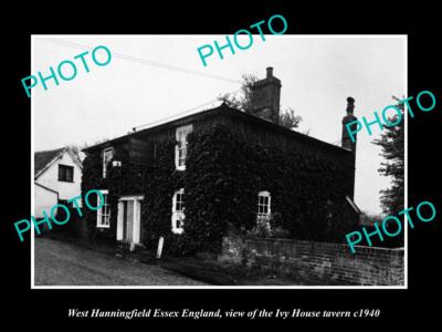 OLD POSTCARD SIZE PHOTO WEST HANNINGFIELD ESSEX ENGLAND IVY HOUSE ...