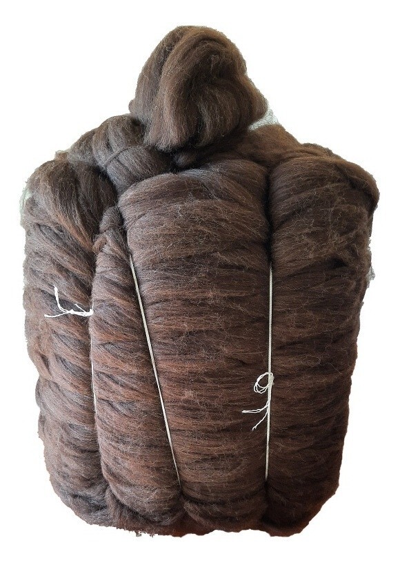 10 lbs Dark Brown Merino WOOL ROVING BULK Natural Undyed Felting ...
