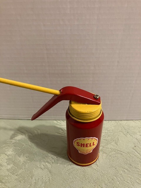 SHELL Trigger Pump OIL CAN Gasoline Station Gas Garage Motor Decal ...