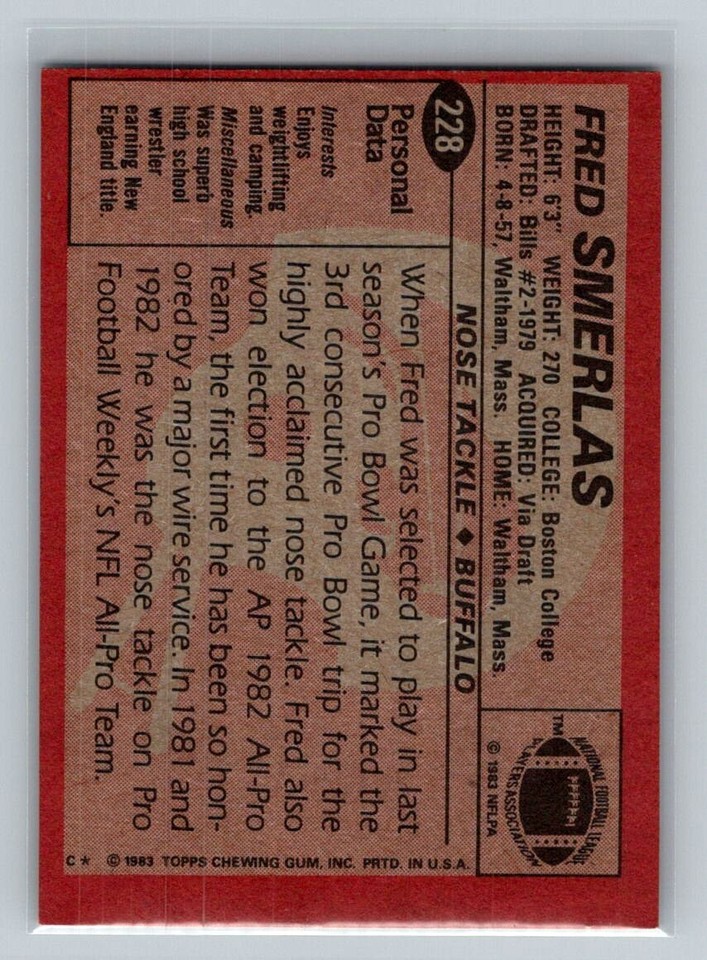 1983 NFL Topps Pete Johnson #230 Cincinnati Bengals 83-TFBC | eBay