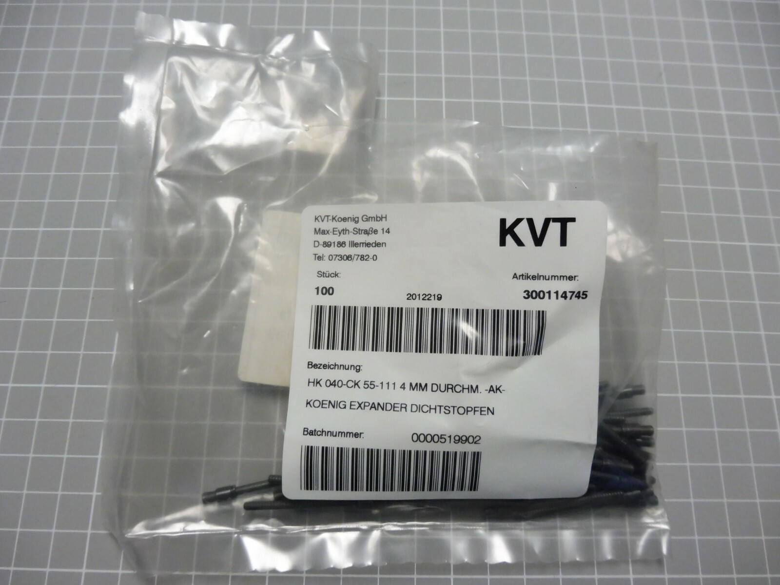 61 x KVT König Expander Dichtstopfen HK 040-CK 55-111 4 MM 300114745 ...