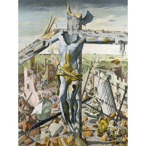 Blyth Image Man Christ Allegory War WWII Painting XL Canvas Art Print ...