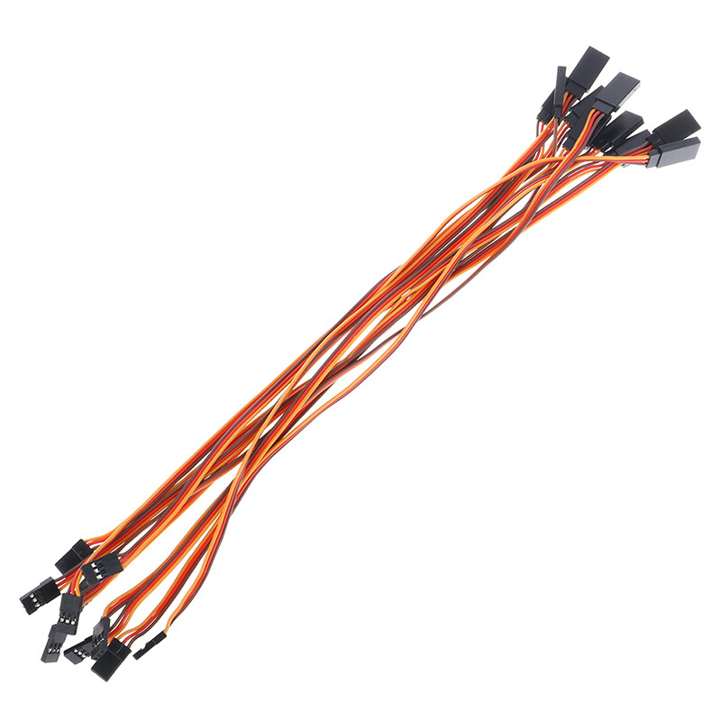 10Pcs 30cm Servo Extension Lead Wire Cable For RC Futaba JR Male to ...