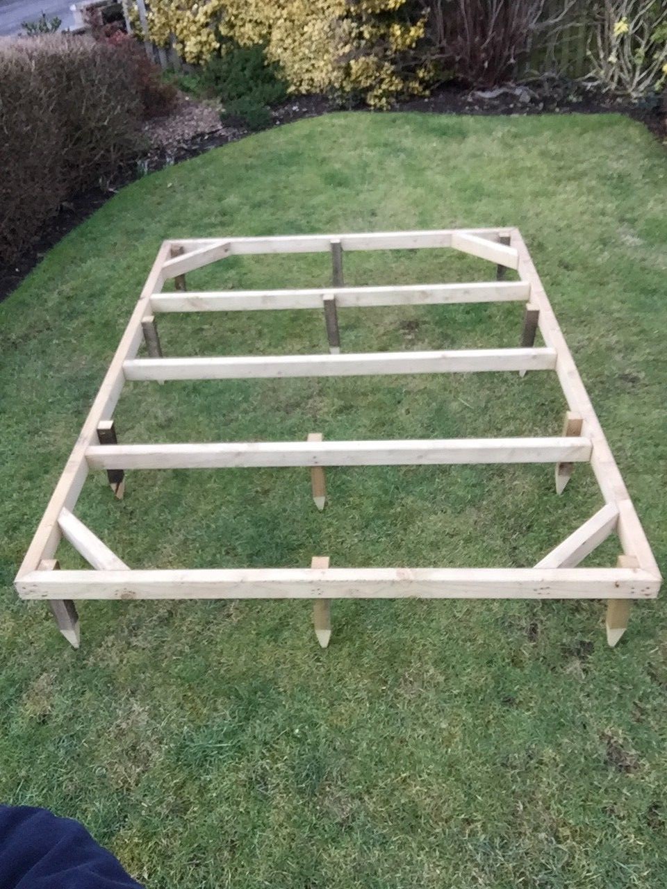 WOODEN TIMBER SHED BASE PRESSURE TREATED - Tanalised Anti Rot Hut Frame ...