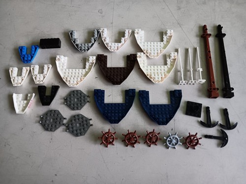 LEGO BULK LOT OF BOAT PARTS MASTS BOWS WHEELS ANCHORS WEIGHT MORE | eBay