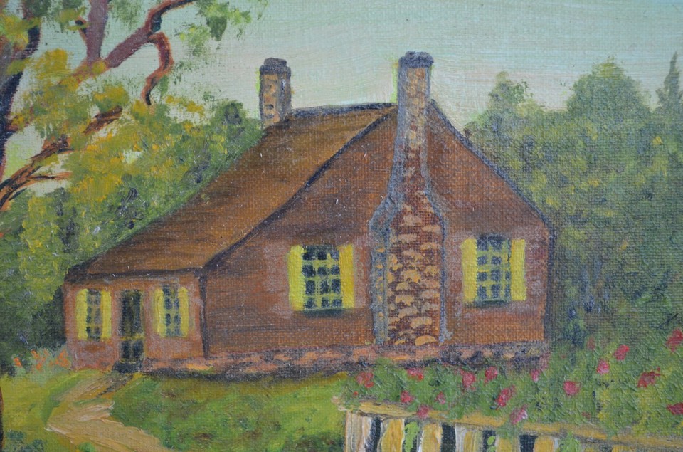 1965 Landscape Oil Artist Board Birthplace George Washington "Wakefield ...