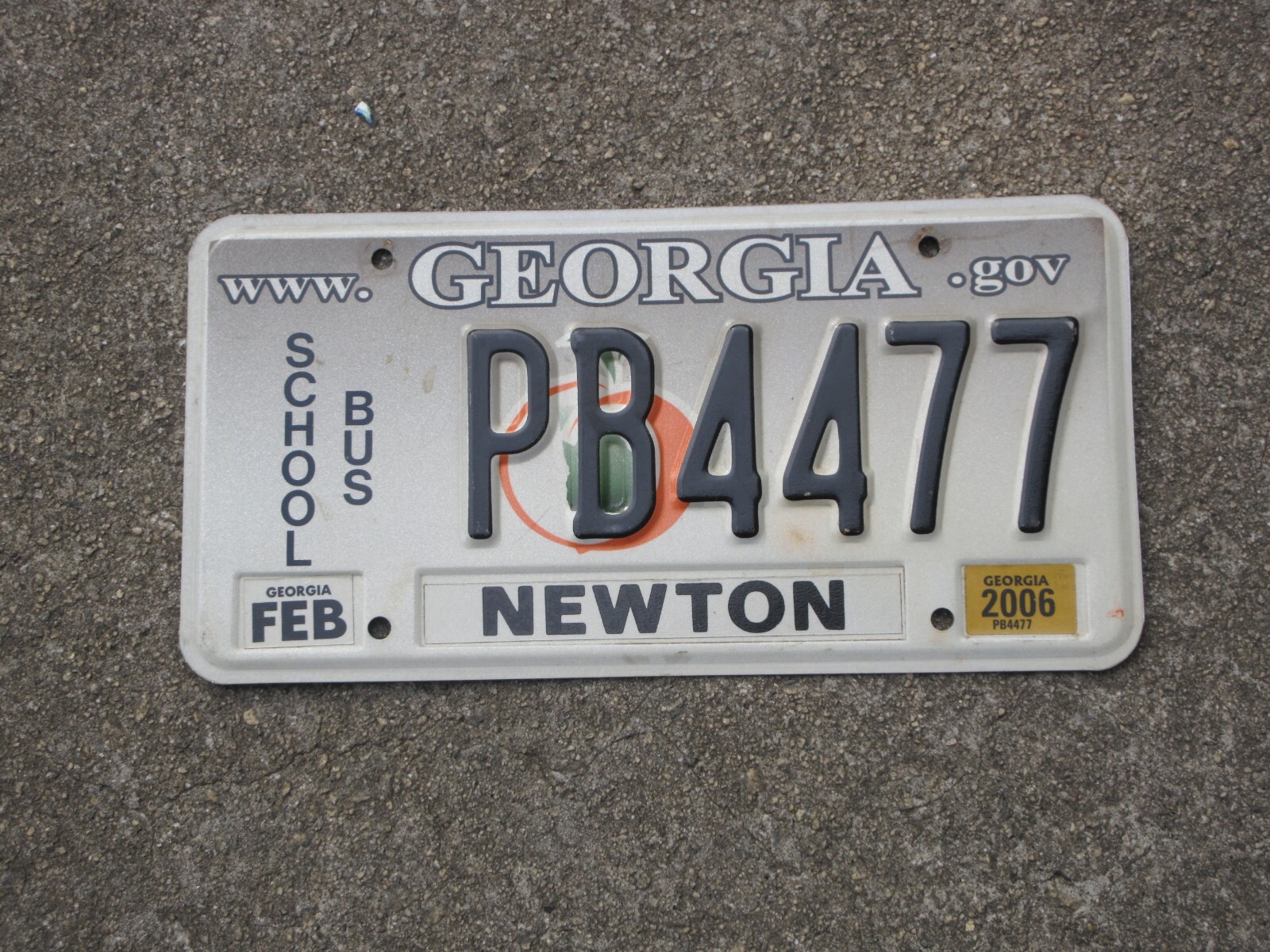 2006 Georgia School Bus License Plate GA PB4477 Newton County | eBay