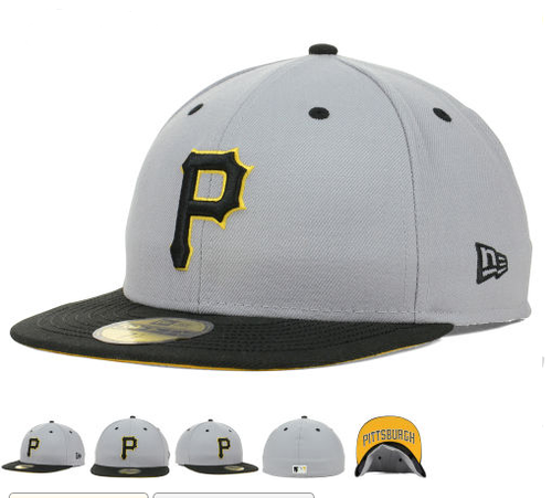 Pittsburgh Pirates P Fitted Hat MLB Men's Fashion& New Baseball Cap Sun ...