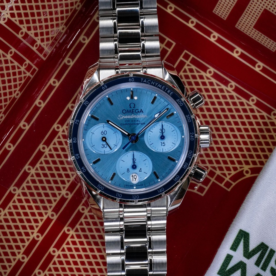 OMEGA Speedmaster Ice Blue Dial 324.30.38.50.03.001 Box and Papers ...