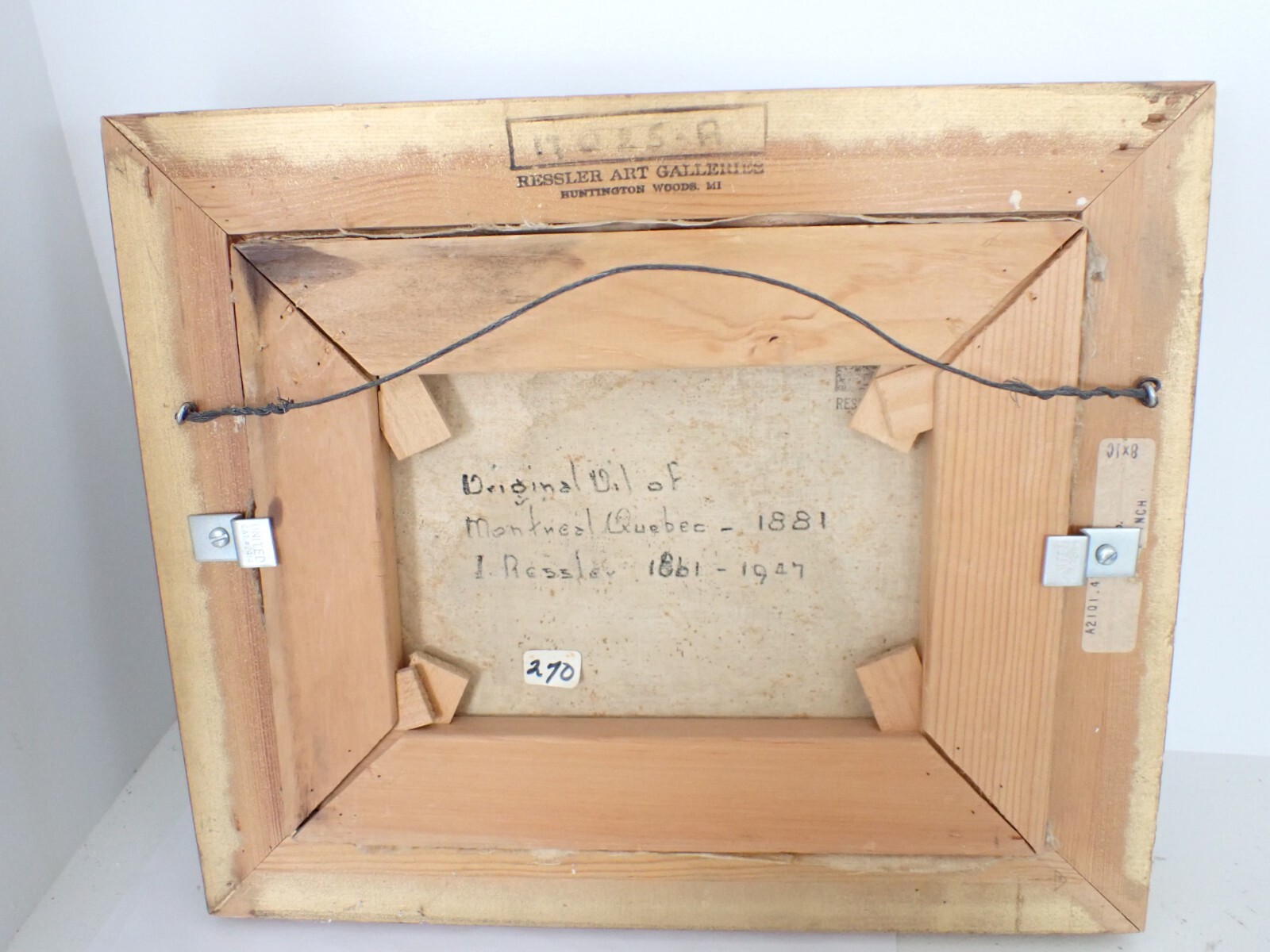 Antique Oil On Canvas Painting Isadore Ressler Montreal Quebec 1881 ...