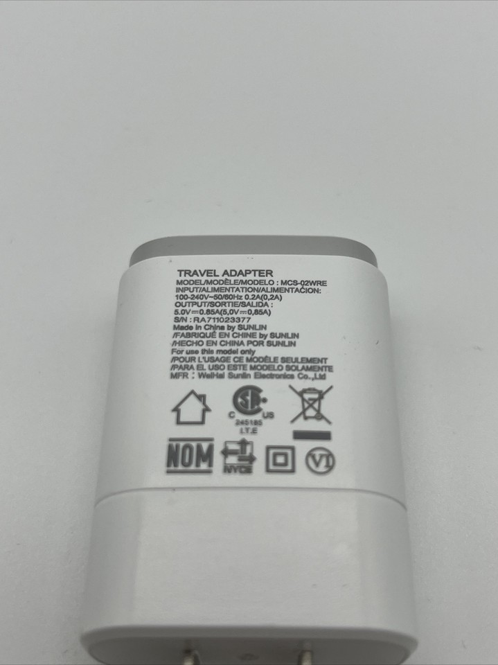 Genuine LG Plug MCS-02WRE - OEM 5V USB Charger AC Adapter - Set of 5 | eBay