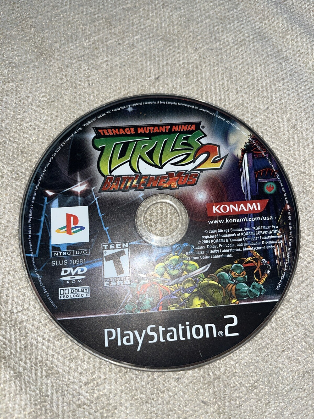 Teenage Mutant Ninja Turtles 2: Battle Nexus (PS2, 2004) Disc Only ...
