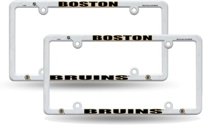 Boston Bruins NHL PLASTIC License Plate Frames SET of 2 | eBay
