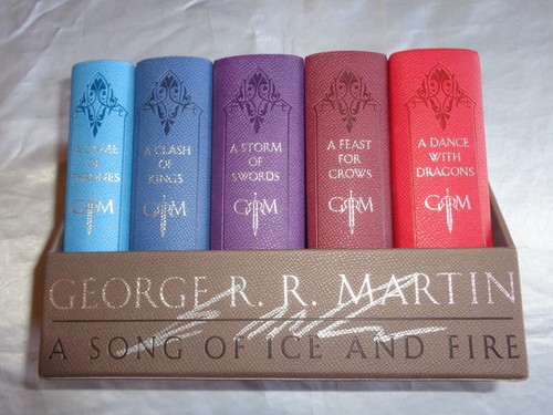 The Game of Thrones Leather-Cloth Boxed Set 5 Books by George R R ...