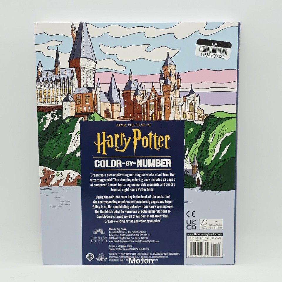 Harry Potter Color-by-Number by Editors of Thunder Bay Press Paperback ...
