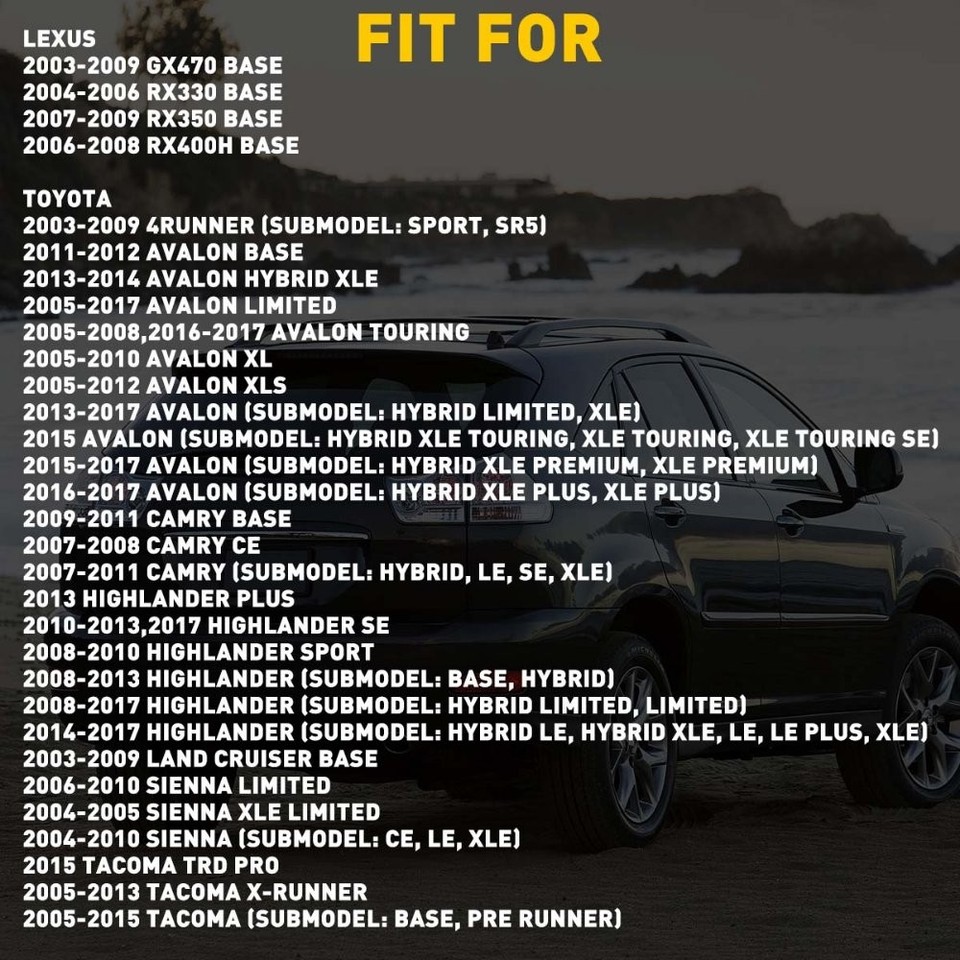 For 2005-2017 Toyota Avalon Black Rear Left or Side Right Door Outside ...