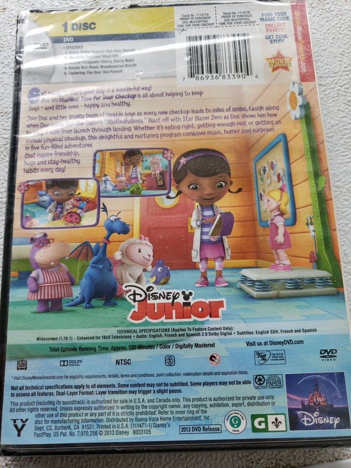 Doc McStuffins: Time for Your Check Up (DVD, 2013) 786936833904| eBay