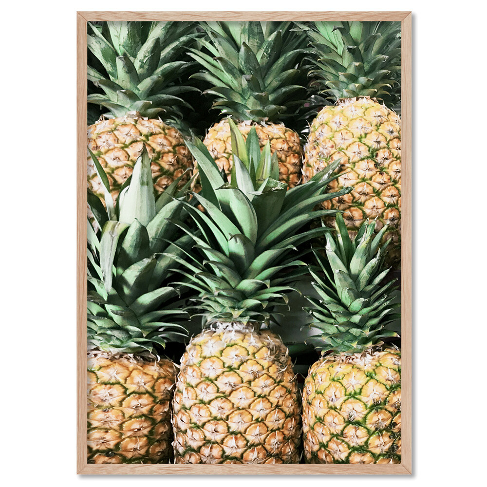 Pineapples Art Print. Tropical Fruit Poster. Pineapple Wall Art | FDK ...