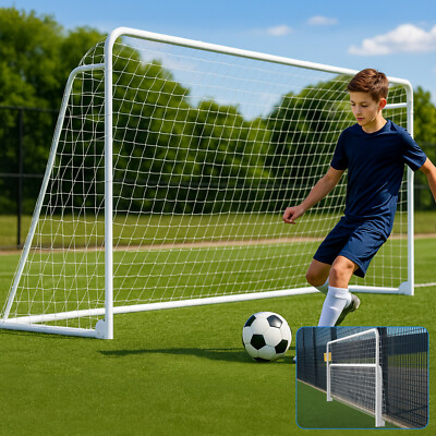 MOPHOTO Soccer Goals Foldable Steel Soccer Goal 6 Cones 12x6/16x7/10x6 ...
