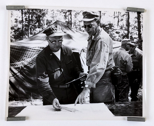 1950s US Marine Corp Lt Colonel Map Field Excercises Planning VTG ...