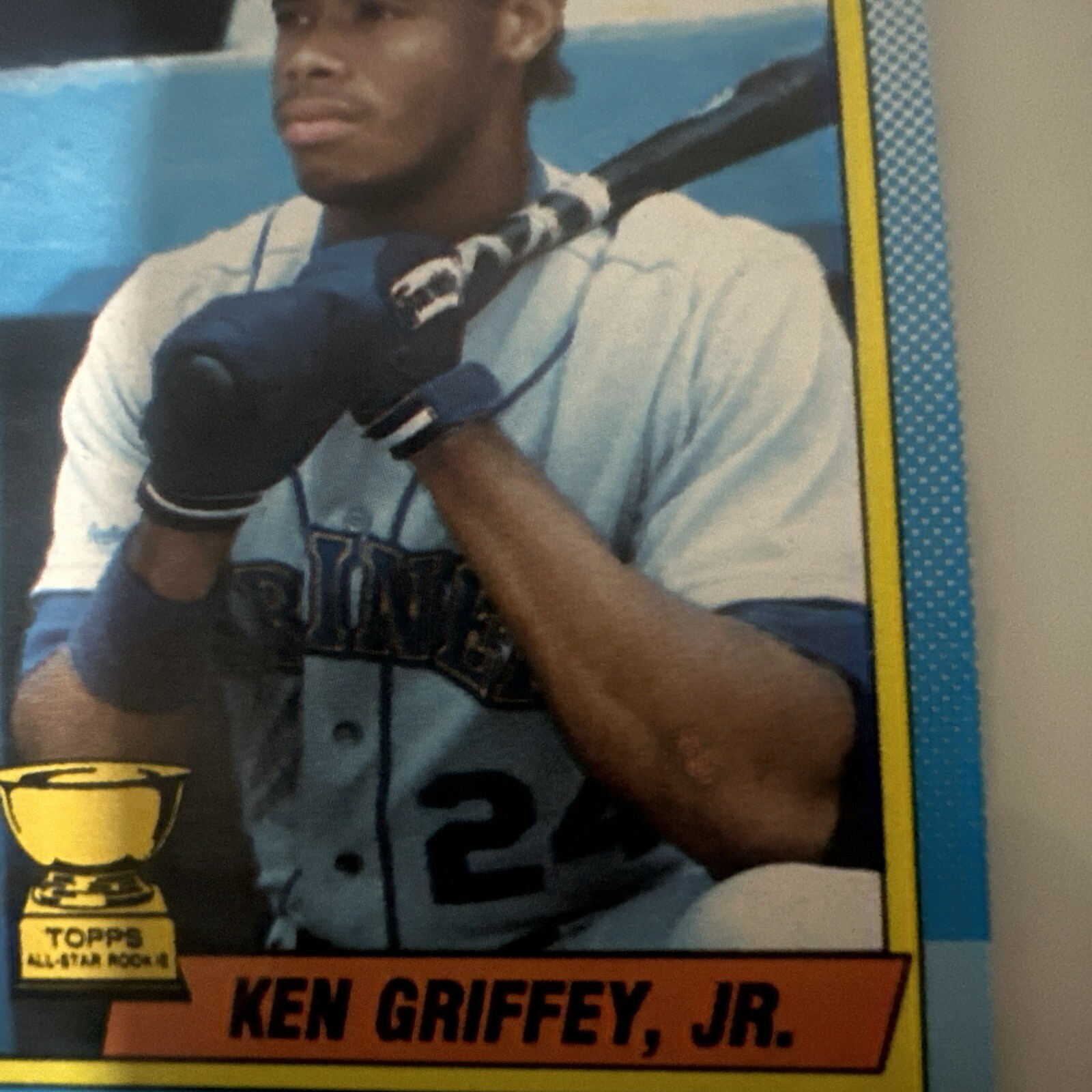 1990 Topps - #336 Ken Griffey Jr error card bloody scar all star ...
