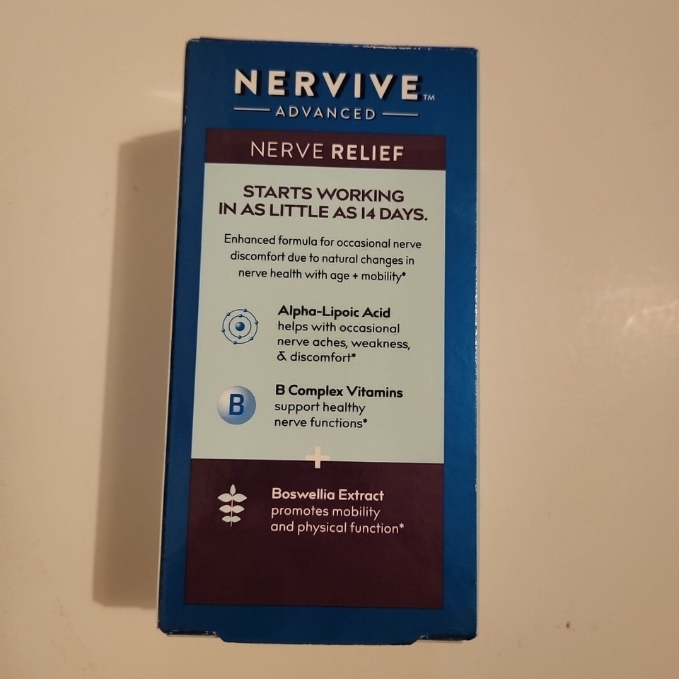 Nervive Advanced Nerve Relief Mobility Support 30 Tablets Exp 09/2025 ...