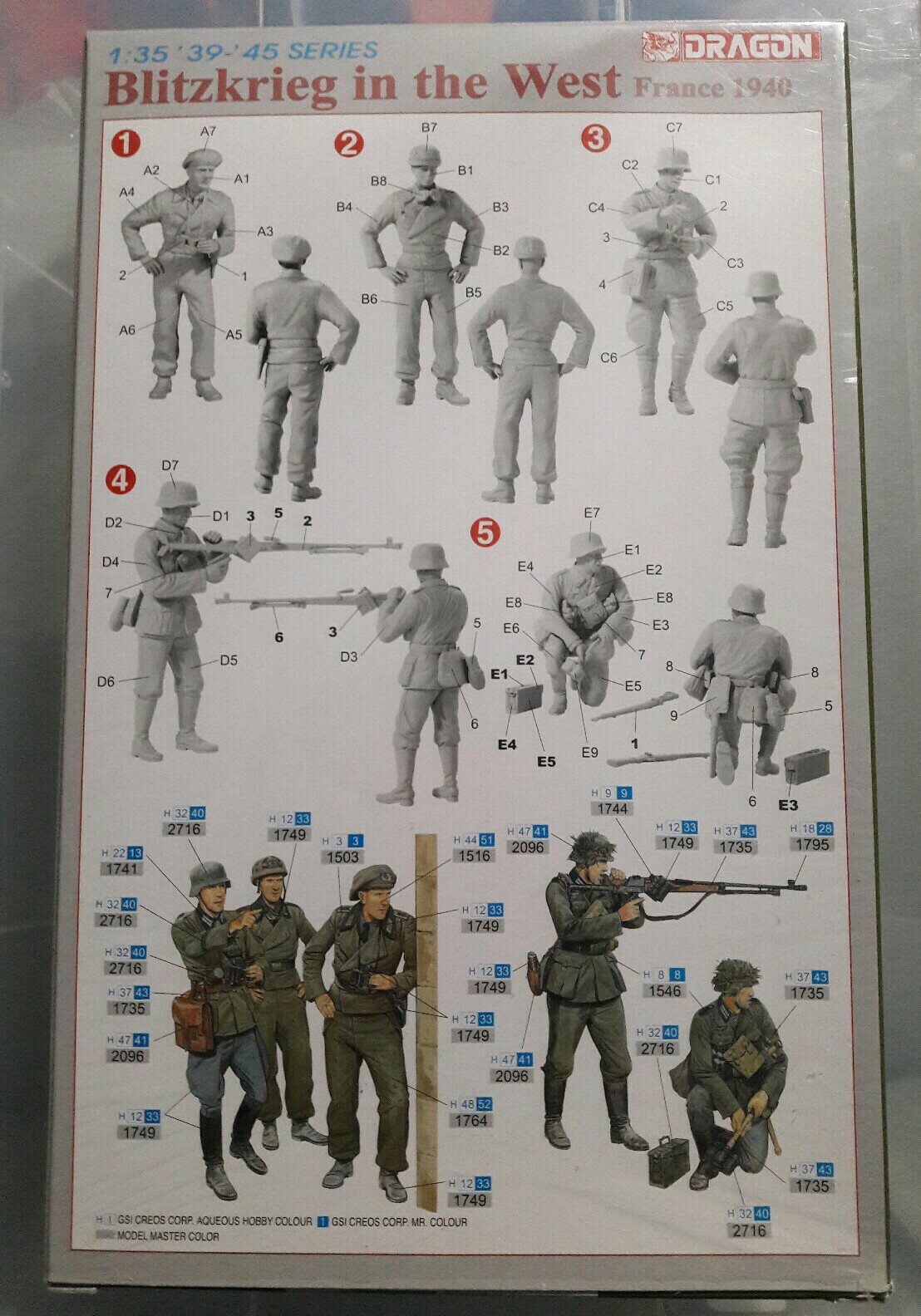 Dragon #6347 1/35 Scale, Blitzkrieg In The West (France 1940) 5 figures ...