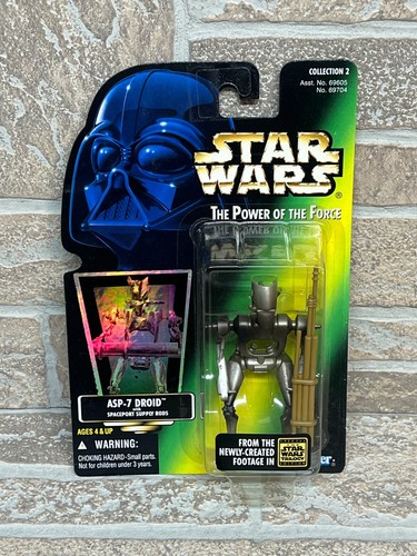 Star Wars ASP-7 Droid The POTF Green Card Holo Action Figure 1996 ...