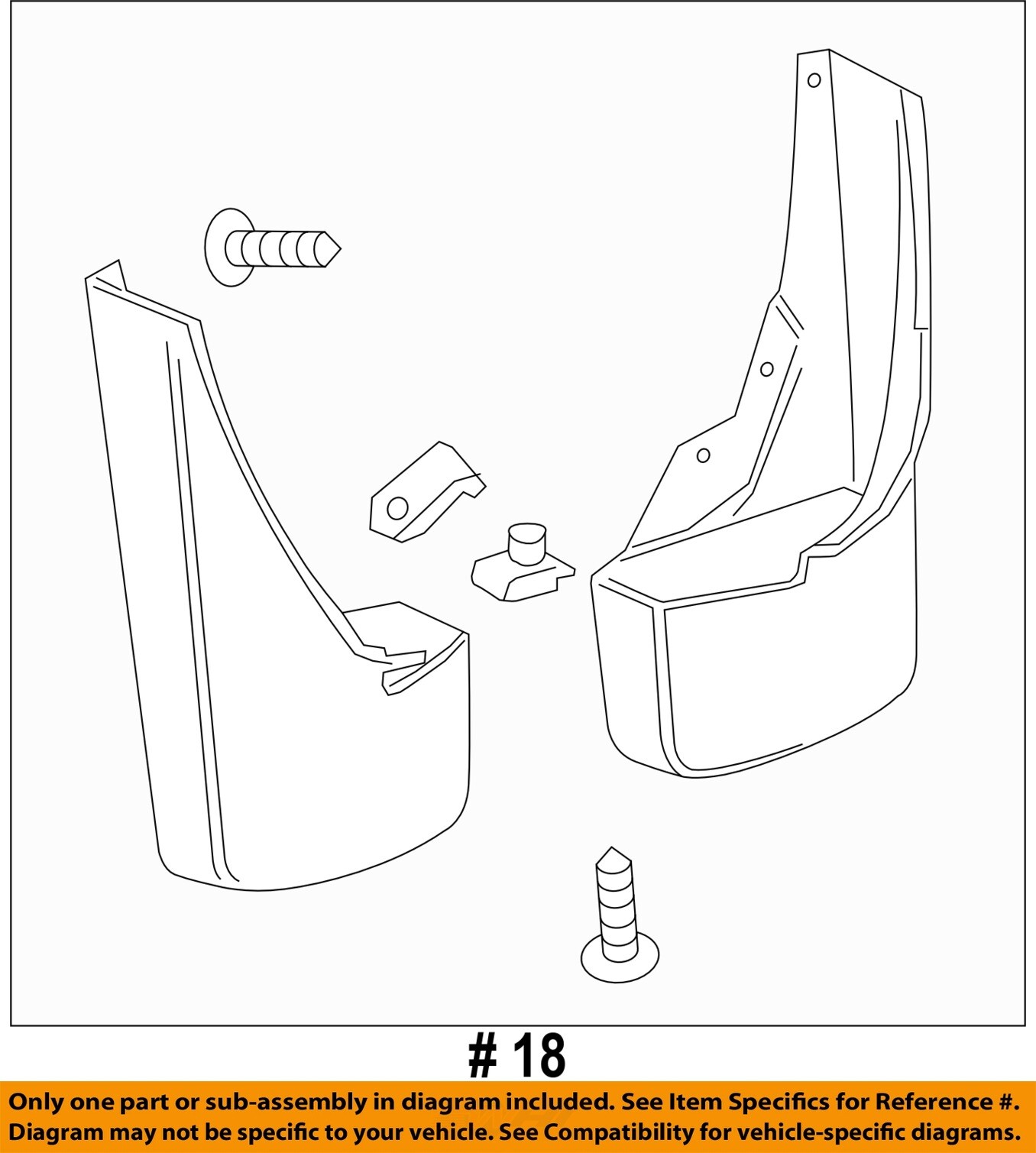 GM OEM 14-19 Silverado 1500 Fender Exterior Trim-Mud Guard 22894859 | eBay