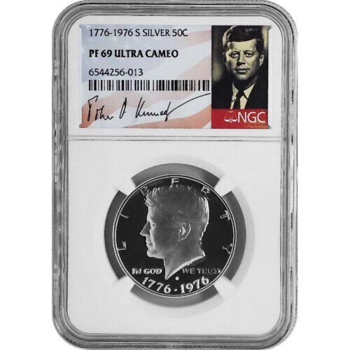1776-1976 S Kennedy Proof Silver Coin NGC PF69 Ultra Cameo Signature ...