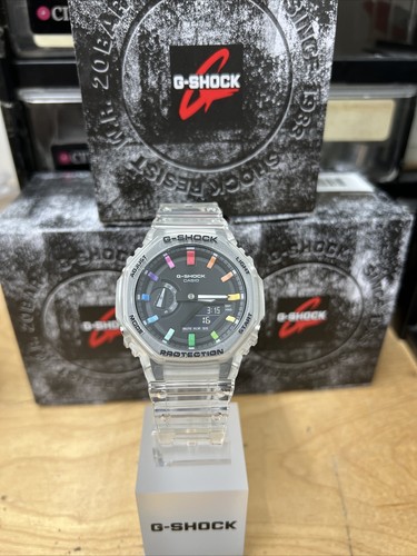 New Casio G-Shock GA2100SKE-7A Clear Carbon Rainbow Limited Edition ...