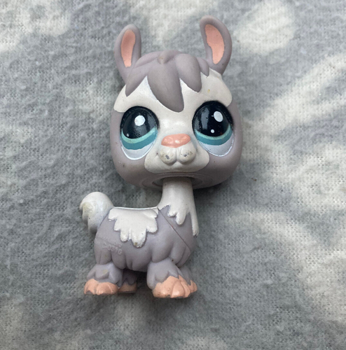 Littlest Pet Shop LPS #1937 grey gray white llama blue eyes | eBay