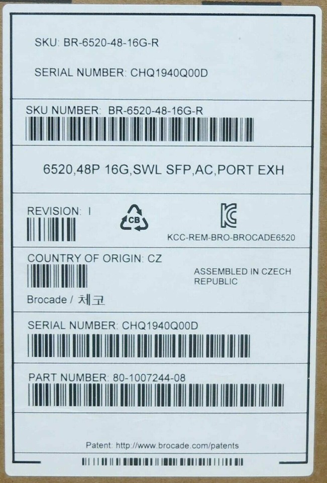 New Brocade 6520 96-Port FC Switch 48x 16GB Active Port BR-6520-48-16G ...