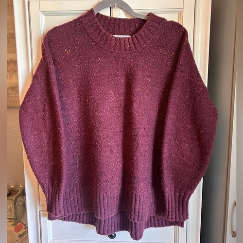 Medium Old Navy Burgundy Sweater Cottagecore Cozy Winter Fall | eBay