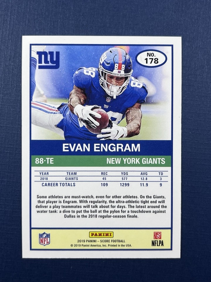 2019 Panini Score Evan Engram #178 Red Zone /20 (EBAY 1/1) | eBay