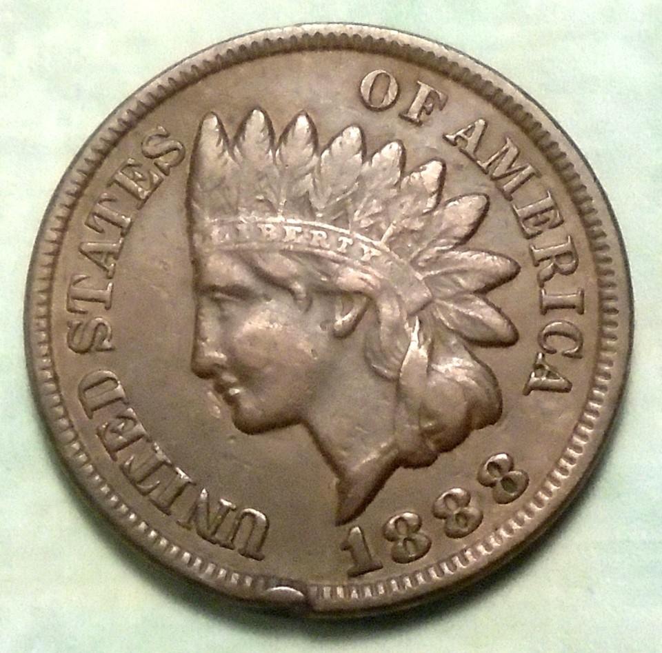 1888 Indian Head Cent XF EXTRA FINE Brown Nice LIBERTY 2+Diam 37 ML ...