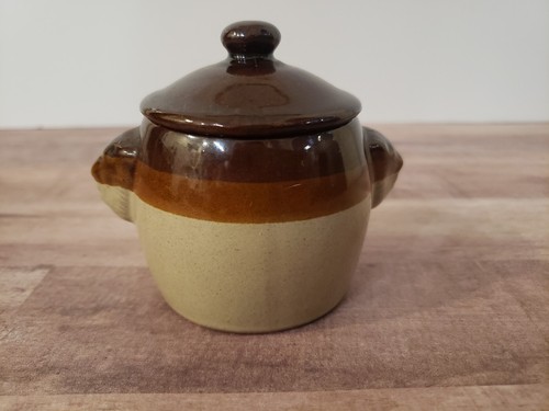 Vintage Mini Tri-Color Ceramic Crock Pot With Lion Heads 3" | eBay