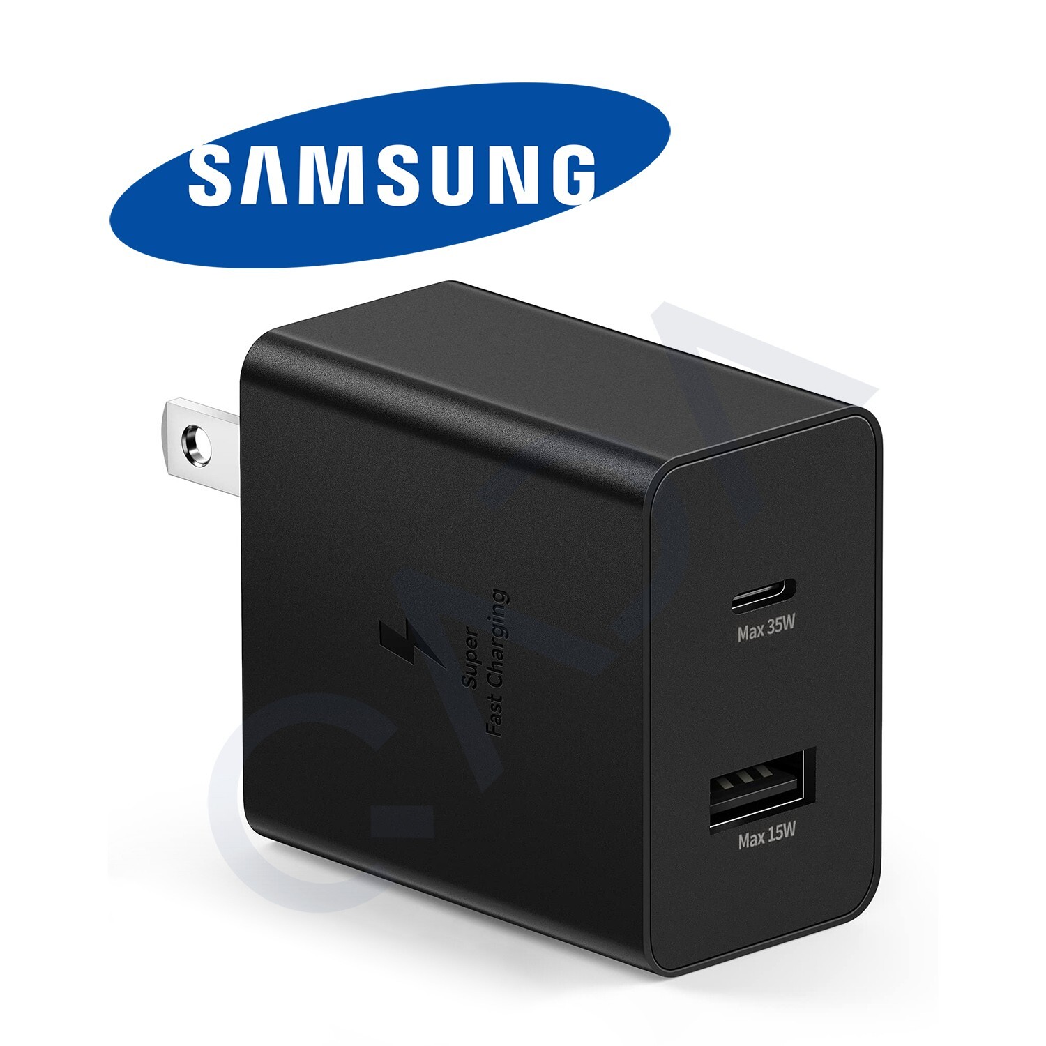 Samsung 35W Dual Port Super Fast Wall Charger USB-C Duo Power Adapter ...