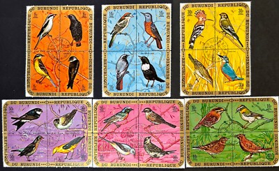 Burundi 1971 Birds Complete set of 24 stamps Scott# 337-342,C132-C very ...