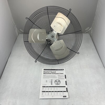 Dayton 484X55 1/4 HP 1725 RPM 115VAC 18 In Blade Dia Guard-Mounted ...