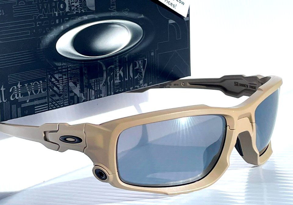 Oakley SHOCKTUBE Desert Terrain Tan w POLARIZED Galaxy Chrome Lens ...