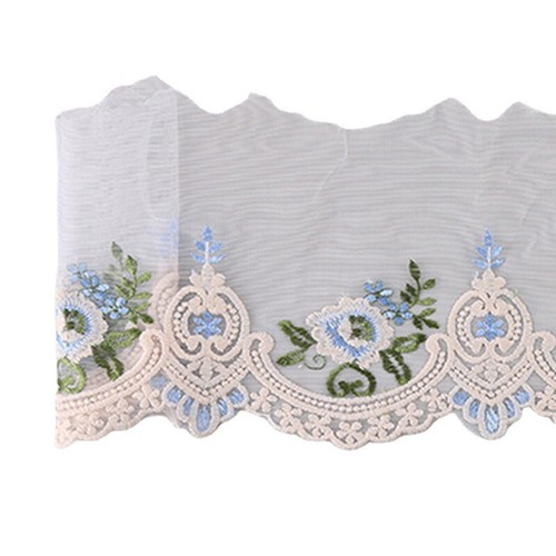 30 Yards Floral Embroidery Lace Mesh Trim Edge Sewing Fabric DIY Craft ...