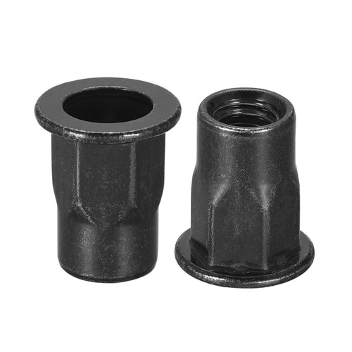 M6 Rivet Nuts Thread Half Hexagonal Carbon Steel Flat Head Threaded Nut ...