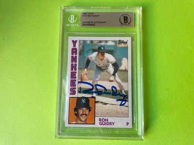 Ron Guidry Yankees 1984 Topps Card Signed Auto Beckett BAS ENCAPSULATED ...