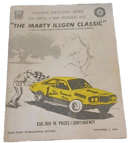 1984 SCCA Marty Illgen Classic Official Program Sears Point Raceway | eBay