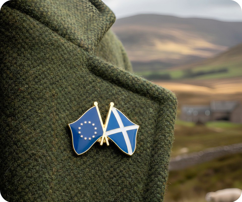 3 X Scotland Saltire & European Union EU Friendship UK Union Jack Flag ...